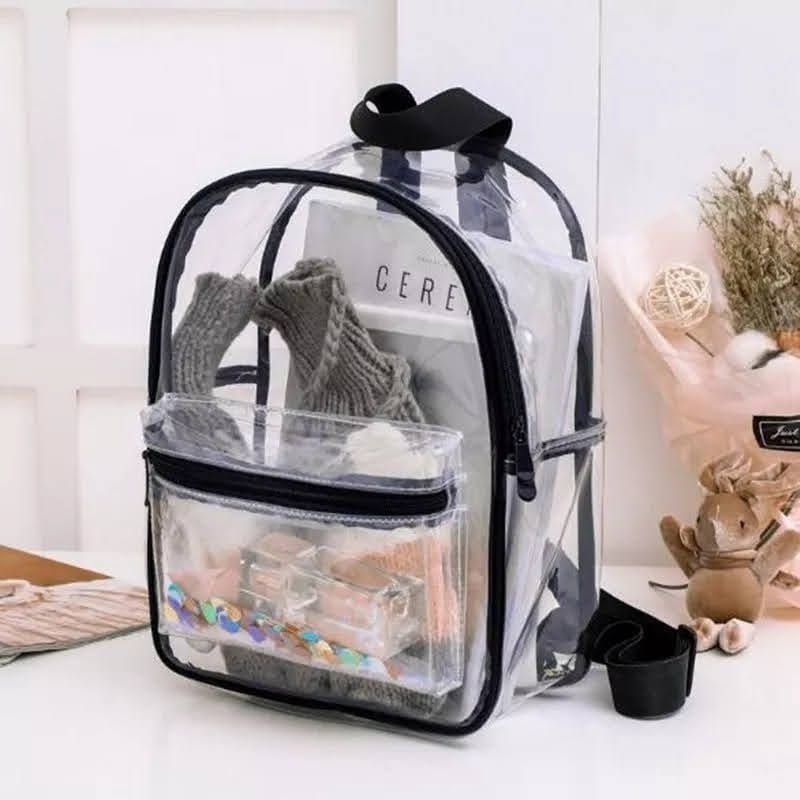 Jual Tas Ransel Transparan wanita Tas Sekolah PVC Mika Tebal Tas ...