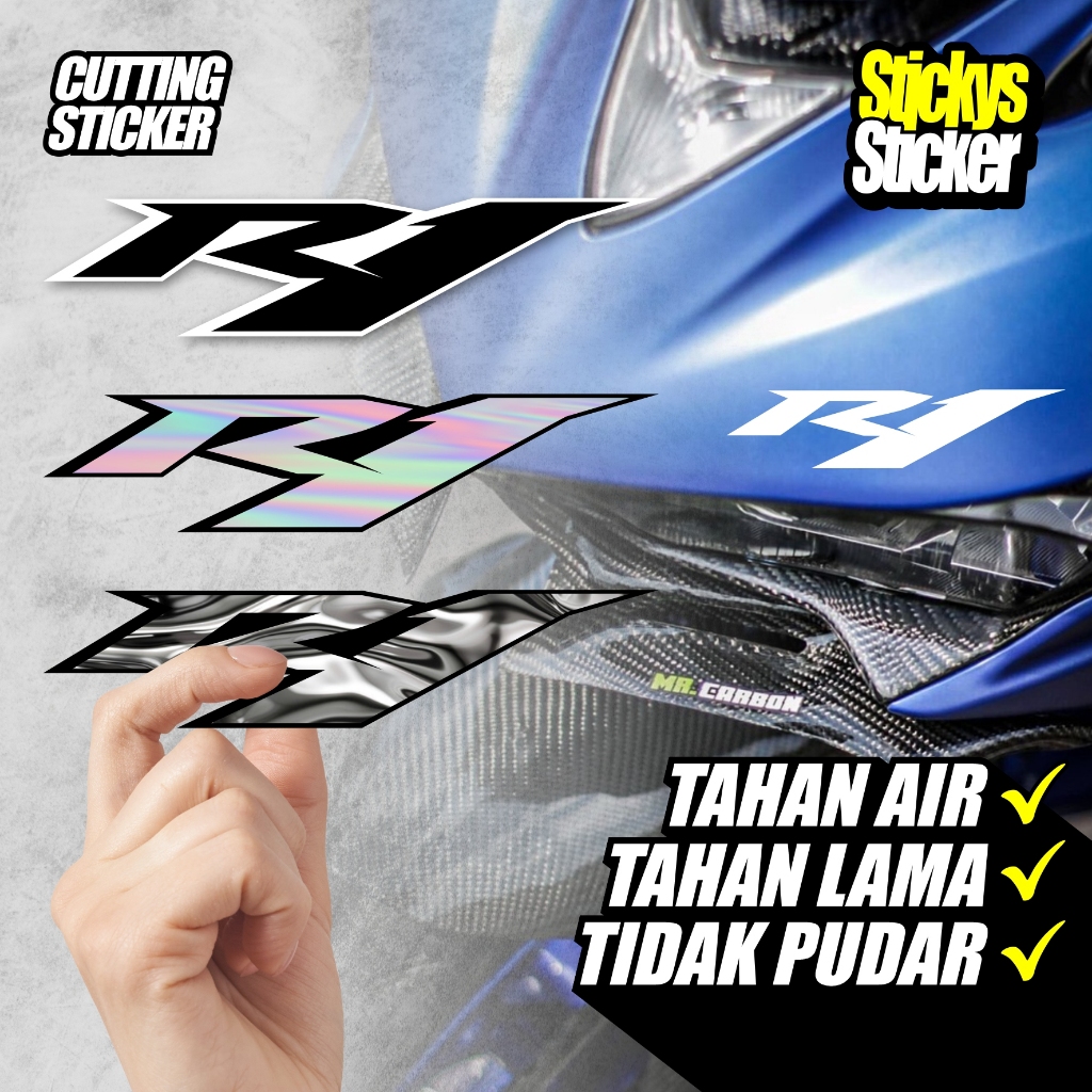 Jual Sticker logo R1 cutting sticker YAMAHA R1 6 pilihan warna dan ...