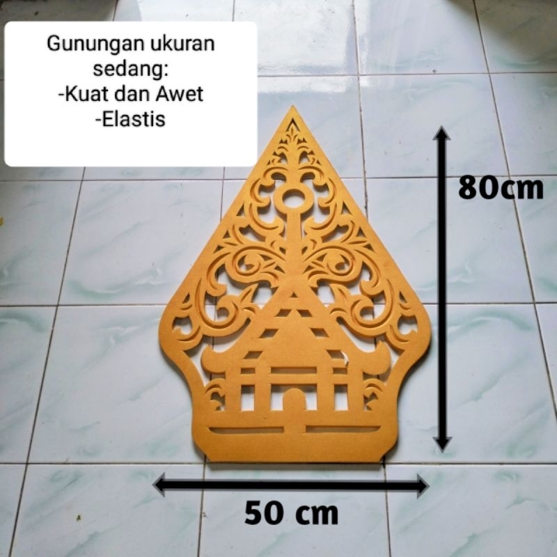 Jual Gunungan Wayang Kelir Ukuran 80cm X 50cm bahan spon eva/karet ...
