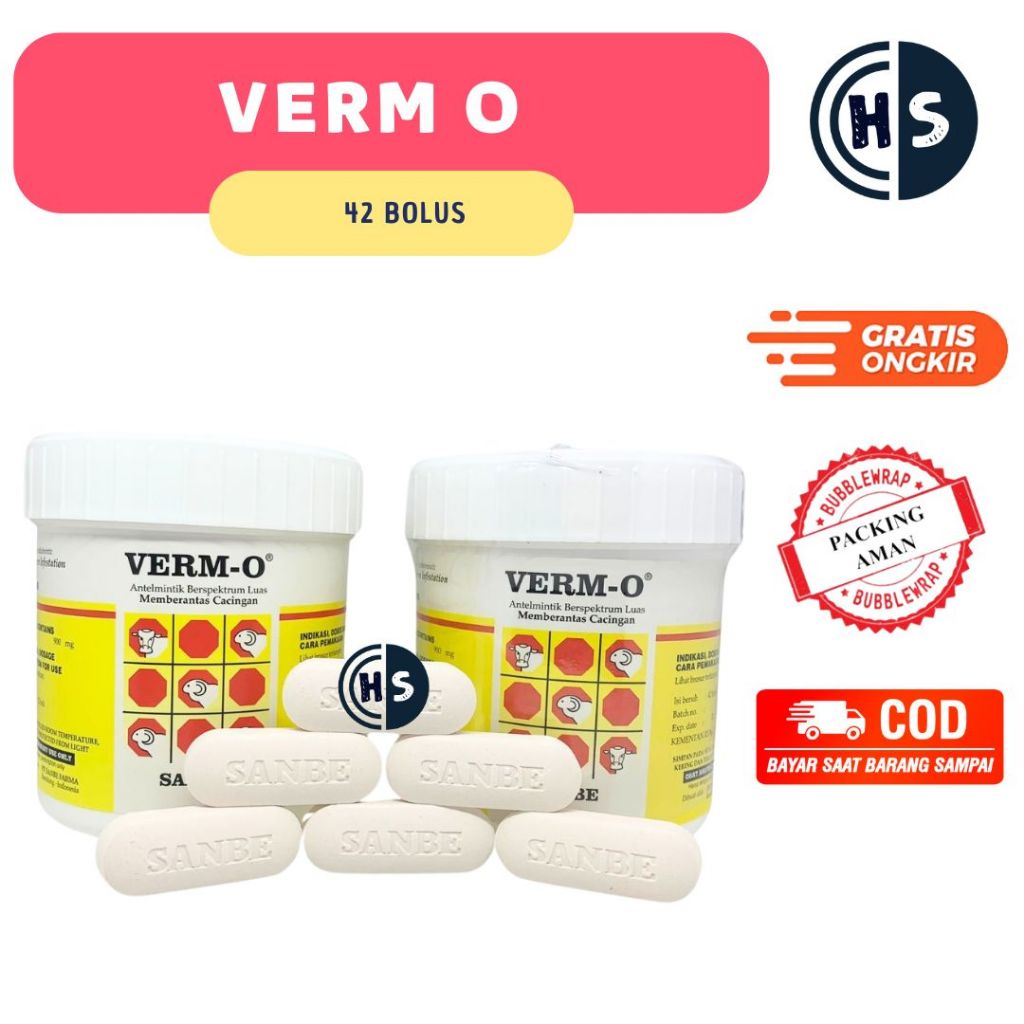 Jual VERM-O 42 Bolus - OBAT CACING TERNAK AMPUH, Obat Cacing Sapi ...