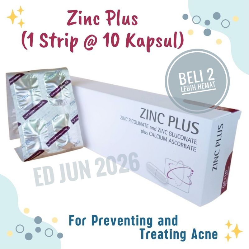 Jual Zinc Plus - Suplemen Anti Jerawat & Antioksidan Alami | Shopee Indonesia
