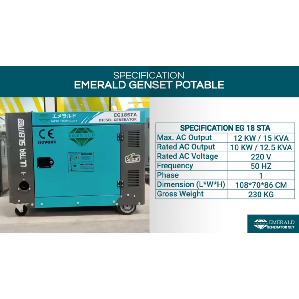 Jual RAMADHAN SALE !! Genset 15 KVA Emerald Portable Ultra Silent ...