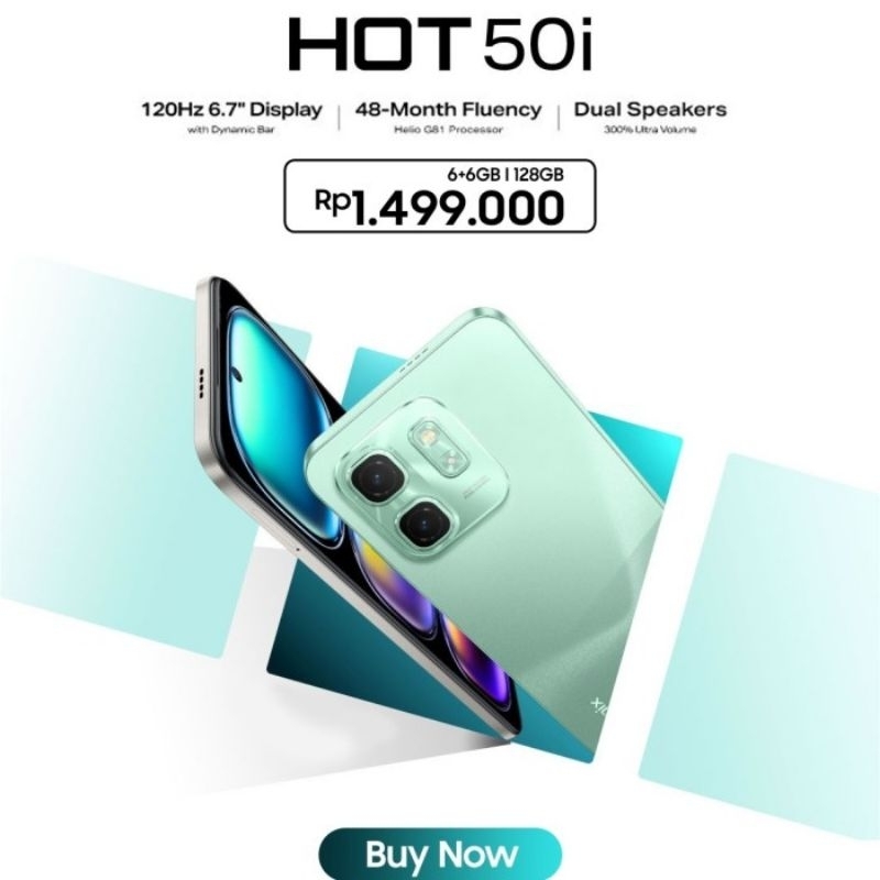 Jual INFINIX HOT 50i RAM 6/128 GB BARU GARANSI RESMI | Shopee Indonesia