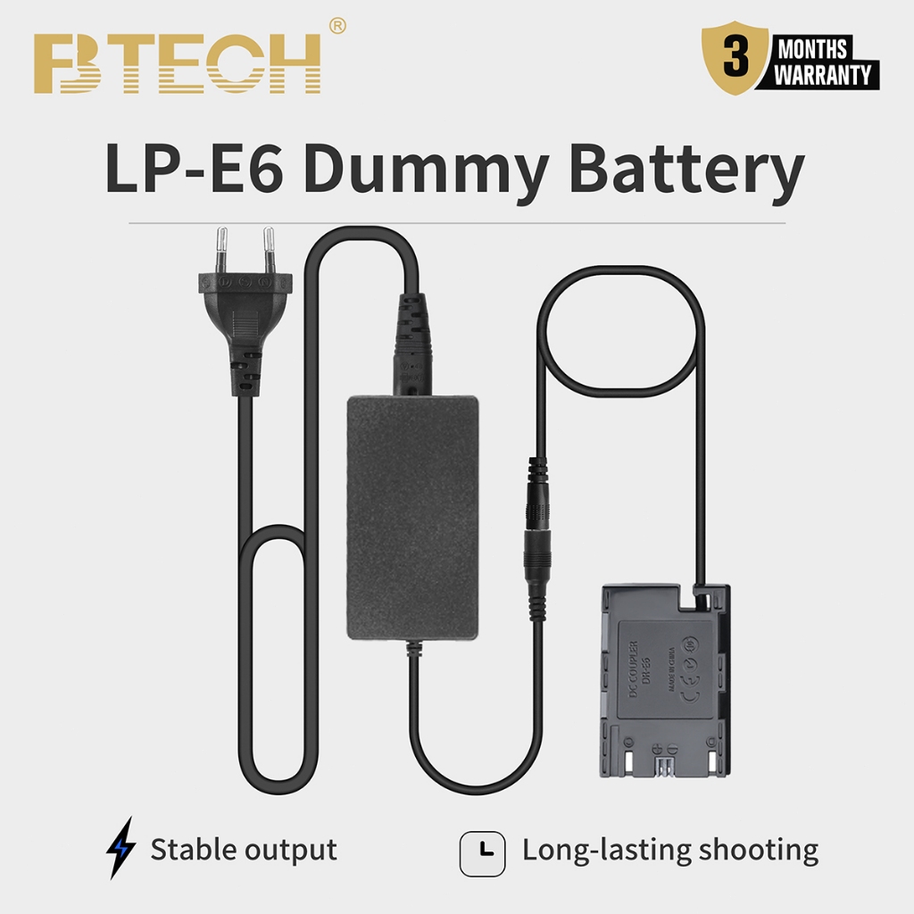 Jual FB LP-E6 Dummy Battery Input for Canon 5D2, 5D3, 5D4, 6D, 7D 70D etc. | Shopee Indonesia