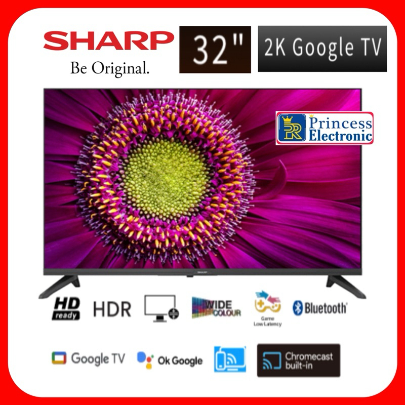 Jual TV LED SHARP 2T-C32GH3000i 32 Inch 2K Google TV | Shopee Indonesia
