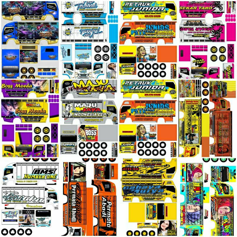 Jual stiker truk miniatur truk oleng murah | Shopee Indonesia
