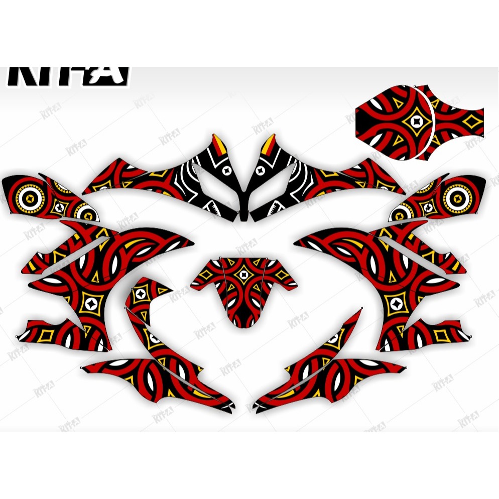 Jual Decal Stiker R15 V2 Dekal Stiker Striping Motor Custom MOTIF batik ...