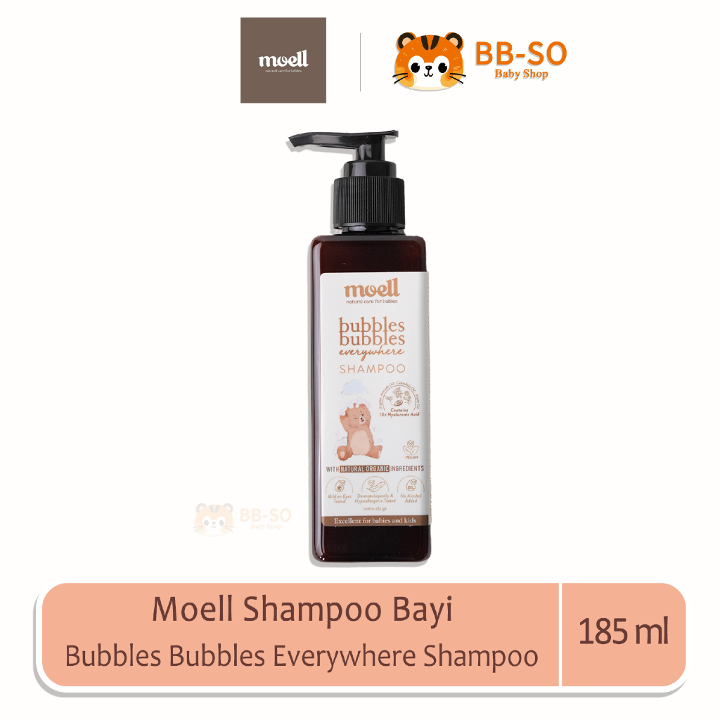 Jual Moell Shampoo Bayi 185ml - Bubbles Bubbles Everywhere Shampoo ...