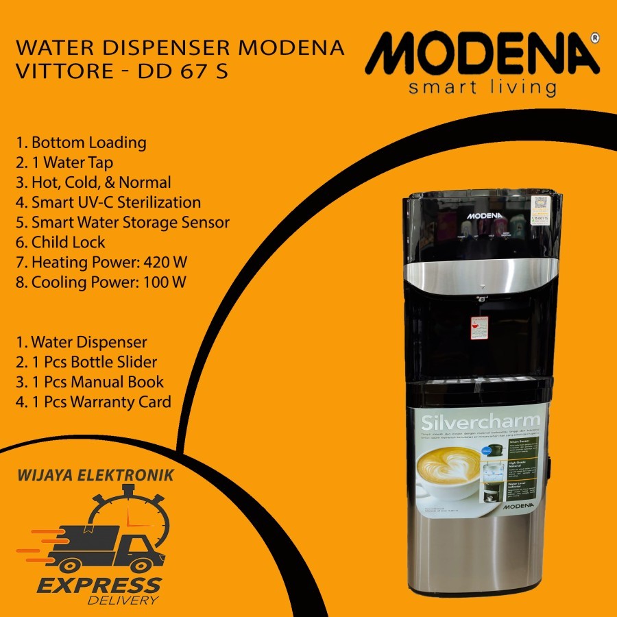 Jual DISPENSER GALON BAWAH MODENA DD67S STAINLESS STEEL | Shopee Indonesia