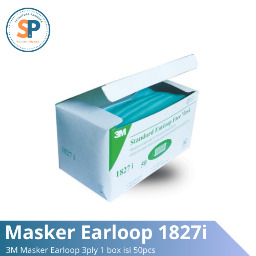 Jual 3M - Masker Earloop 1827i / Surgical Mask 3ply / 1 Box isi 50's ...