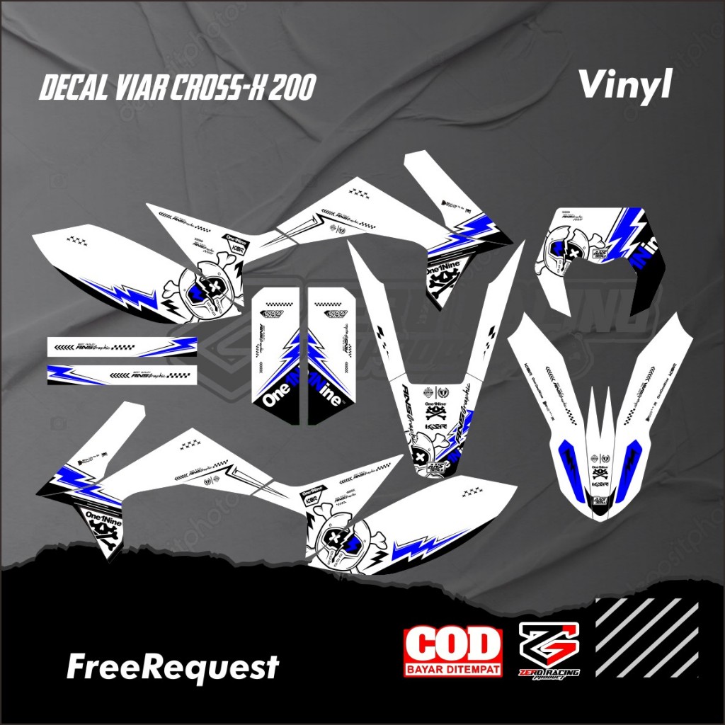 Jual Decal Viar X Cross 150 Terbaru Full Body Decal Viar X Cross 200 GT ...