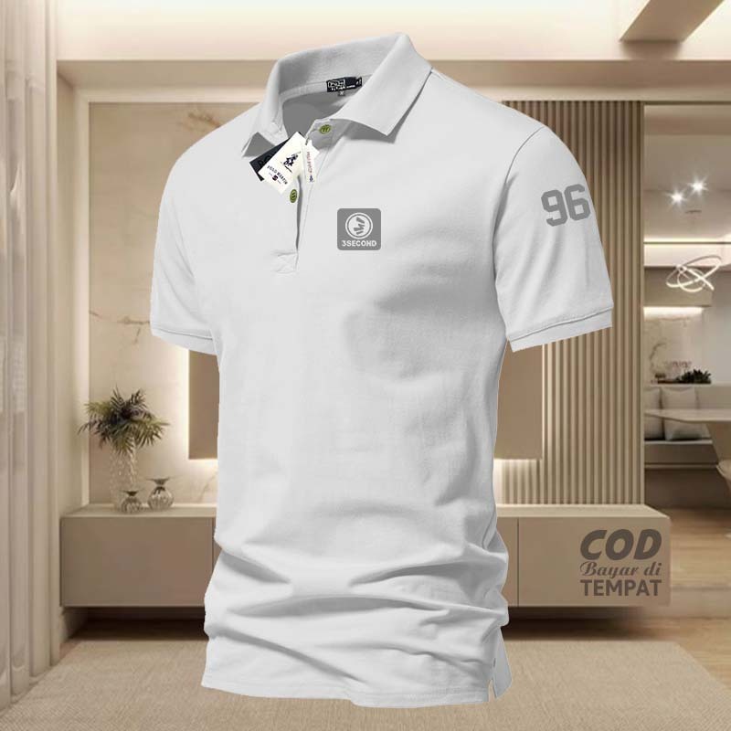 Jual COD T-shrit POLO kerah 3Sco Blog + Lengan 96 Silver Kaos Kerah Dewasa Shirt / Kaos Wangki ...