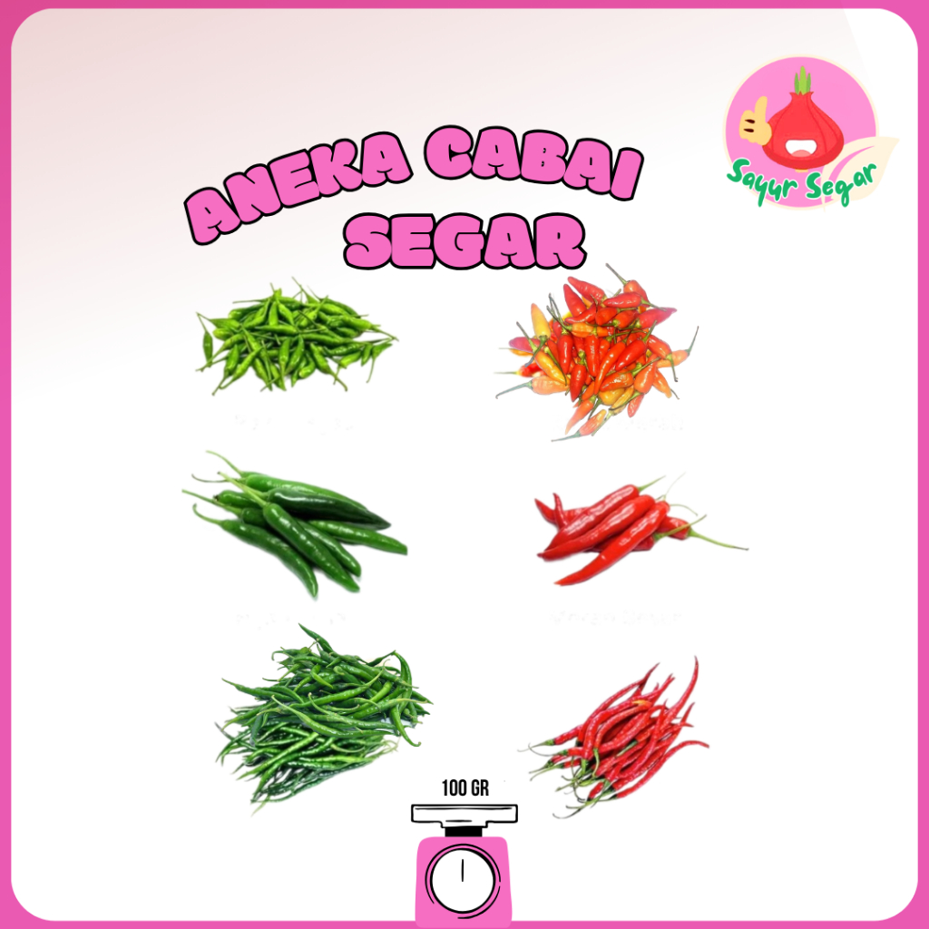 Jual Sayur Segar - Cabai Segar/Cabai Hijau/Cabai Rawit/Cabai Besar ...