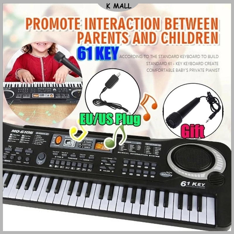 Jual Piano Anak Digital Electronic Keyboard 61 Keys Mainan Anak Musik ...