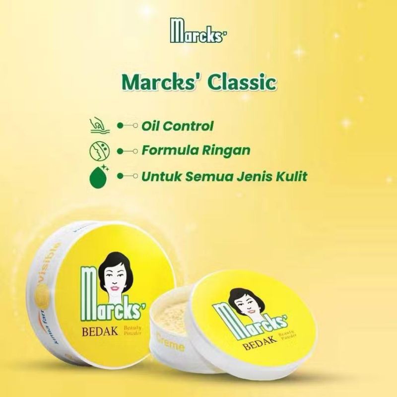 Jual MARCKS Classic 40g | Bedak tabur Marcks beauty powder | Shopee ...