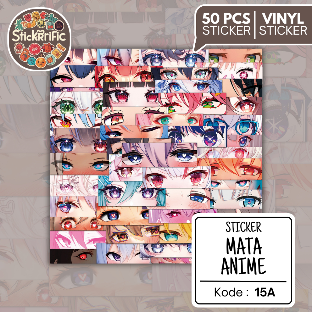 Jual Sticker Mata Anime Estetik Isi 50pcs - Stiker Mata Karakter Anime ...