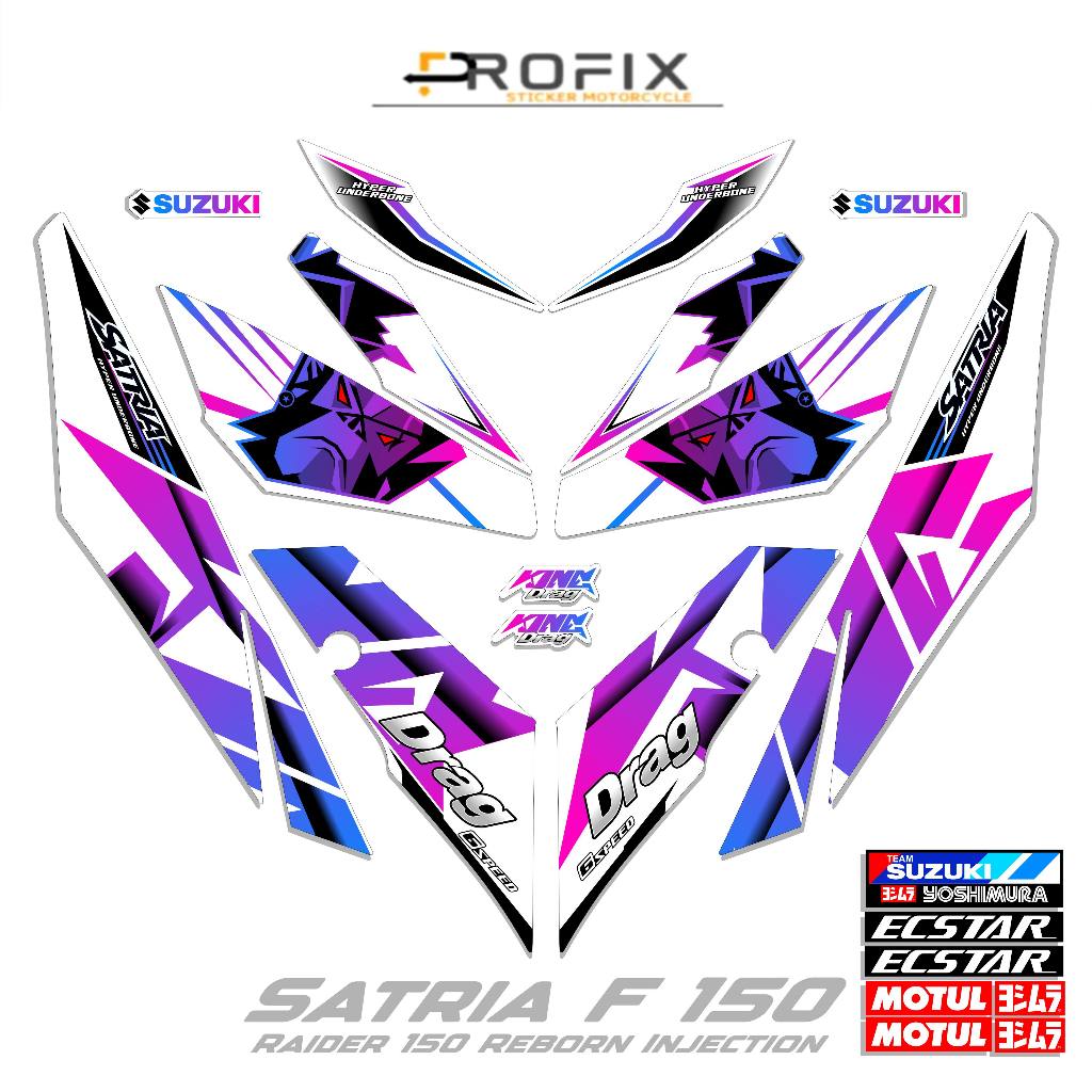 Jual STRIPING SATRIA INJEKSI 150 MOTIF 4 STIKER SATRIA F 150 REBORN ...