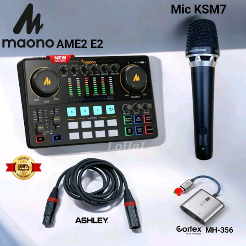 Jual Paket Maono AME2 E2 Mic Dynamic KSM7 OTG MH366 Type C / MH356 ...