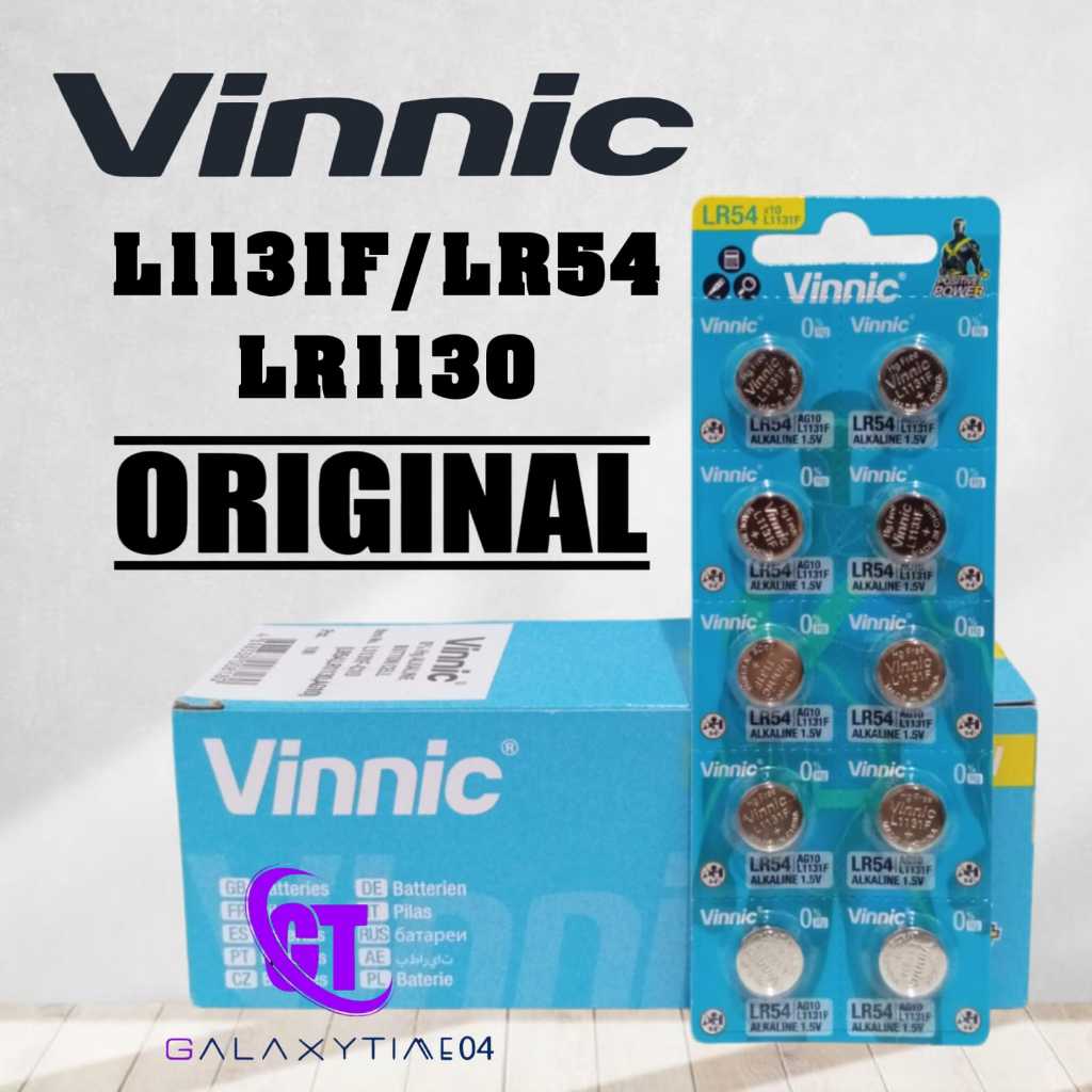 Jual Baterai Vinnic L1131F Original Batrai Batre AG10 LR1130 LR1131 ...