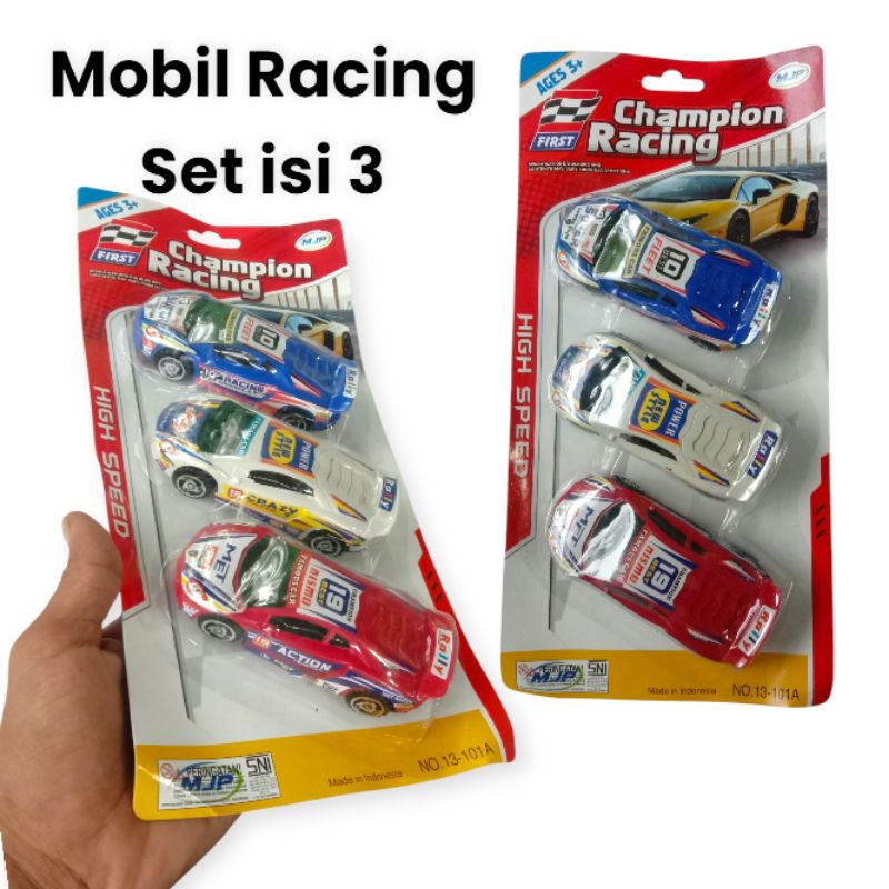 Jual Mainan Mobil Sport Champion Racing Set isi 3 mobil Warna Warni ...