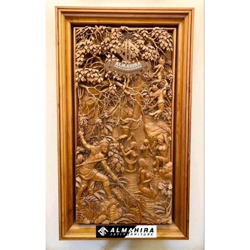 Jual UKIRAN RELIEF KAYU JATI JAKA TARUB || UKIRAN RELIF 3D KAYU JATI ...