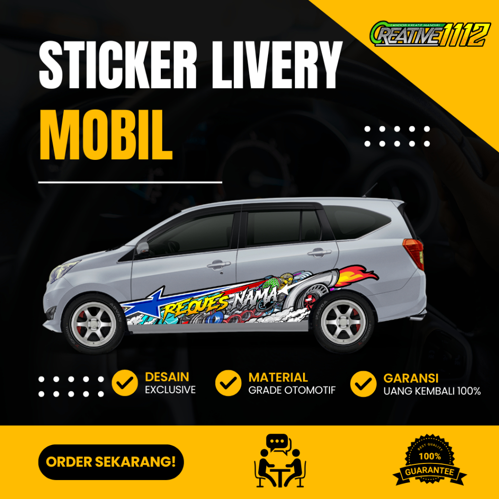 Jual TERKEREN! STIKER DECAL LIVERY MOBIL SIGRA CUSTOM DESAIN STICKER ...