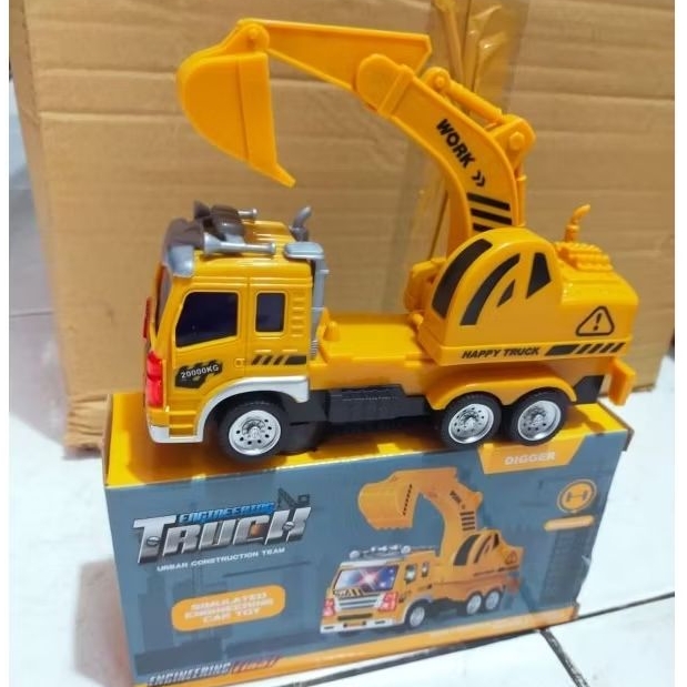 Jual Mainan Truk excavator jalan mobil Beko | Shopee Indonesia