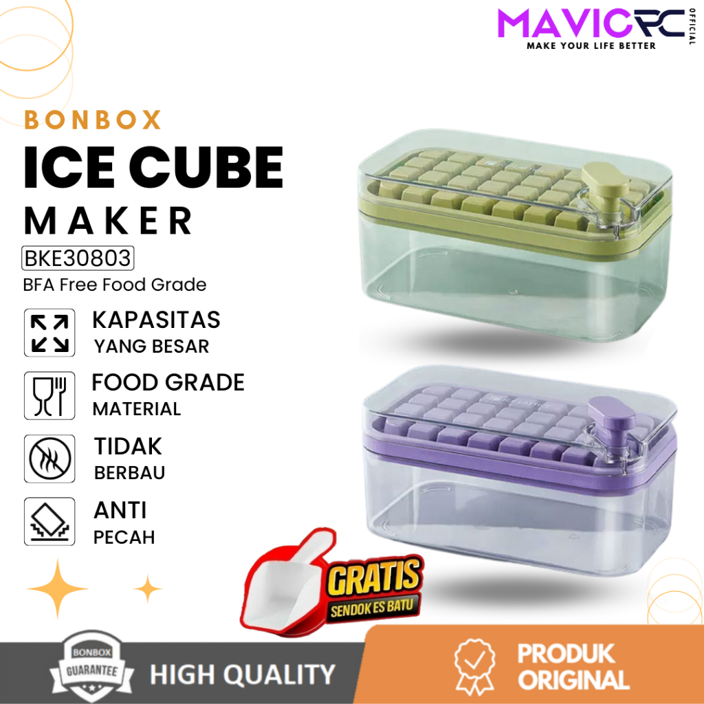 Jual BONBOX BKE30803 Cetakan Es Batu dengan Wadah Box Ice Cube Maker ...