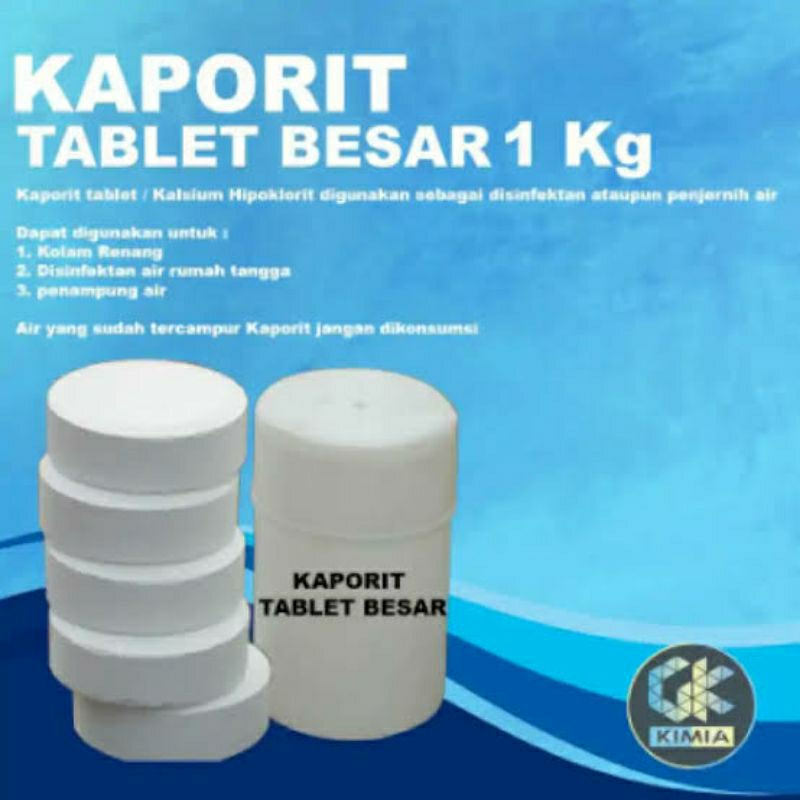 Jual kaporit tablet besar penjernih air 1 kg | Shopee Indonesia