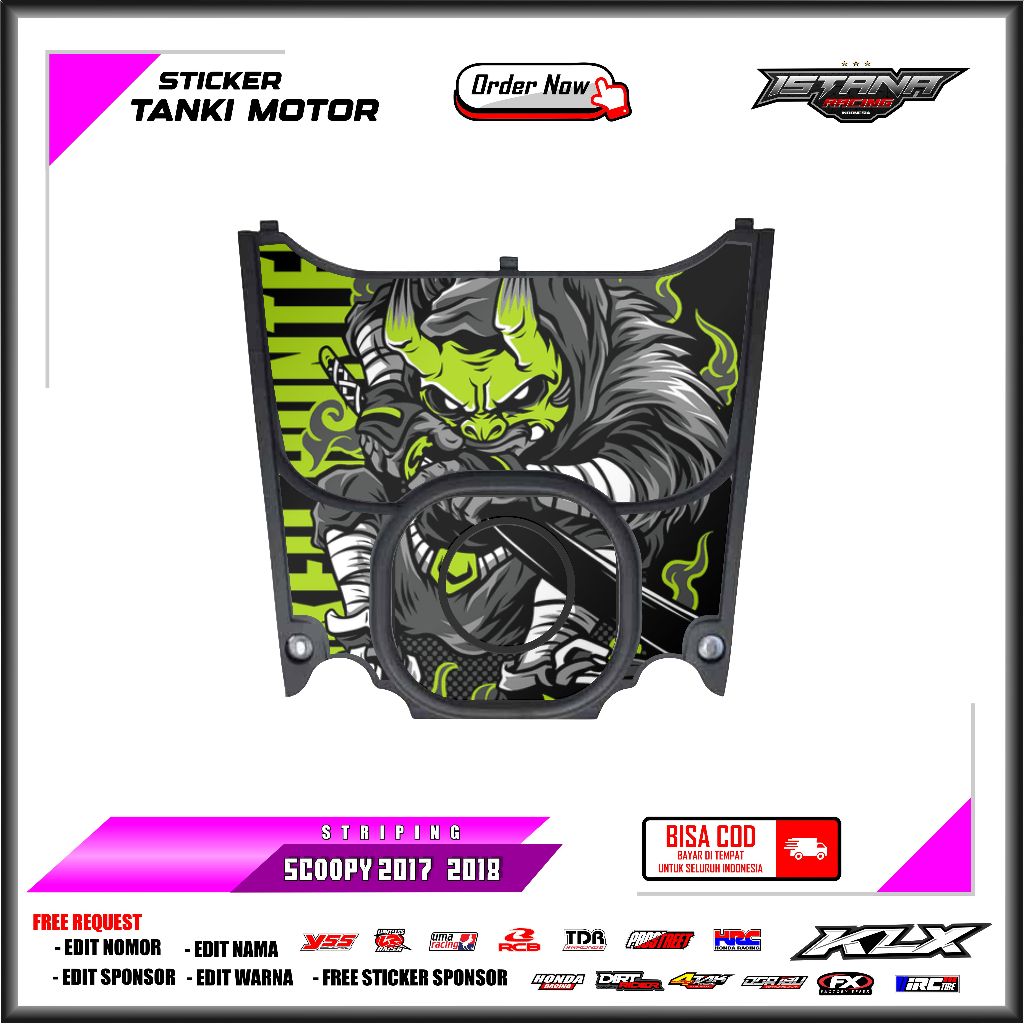 Jual Stiker Tangki Bensin 3D Scoopy 2017 2018 2019 2020 Sticker Tengki ...
