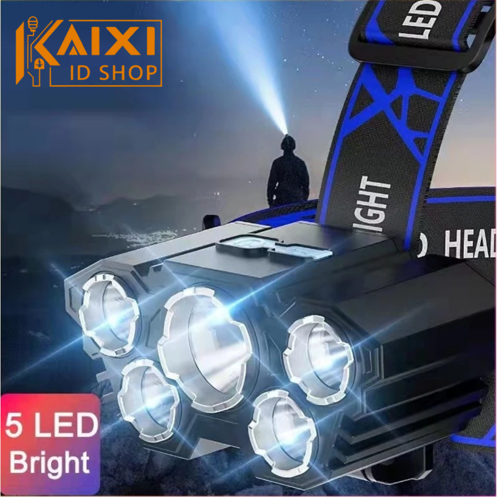 Jual Headlamp Senter Kepala LED 40W | Outdoor Camping Lamp | USB Charging Super Terang | Shopee ...
