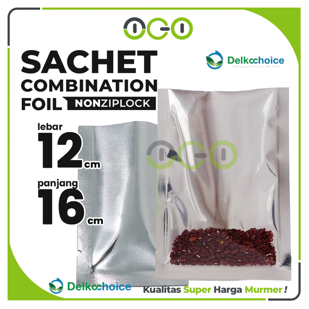 Jual Kemasan Sachet Kombinasi 12cm X 16cm Plastik dan Silver foil Bag ...