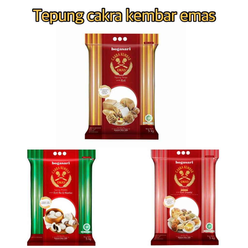 Jual TERIGU CAKRA KEMBAR EMAS ROTI/ORIENTAL/PAO DAN MANTAO 5KG | Shopee ...