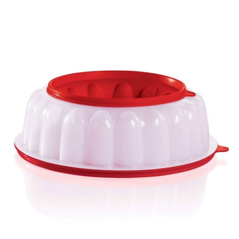 Jual Cetakan Puding Tupperware (jell O Ring putih merah) | Shopee Indonesia