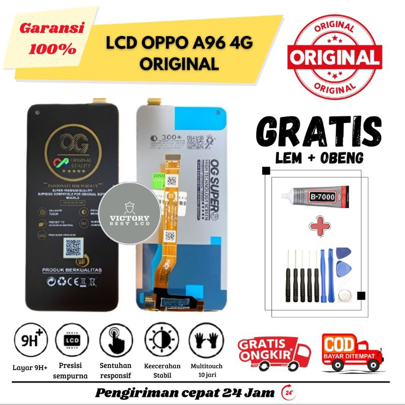 Jual Lcd OPPO A96 4G OG SUPER Original Touchscreen GRATIS lem + Obeng Fullset | Shopee Indonesia
