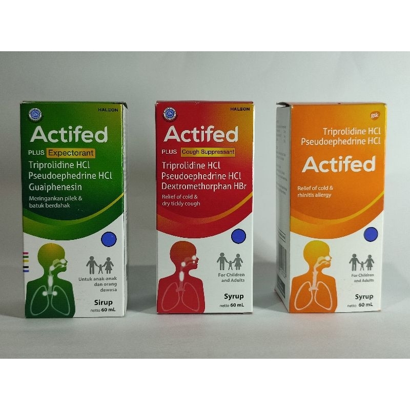 Jual Actifed Sirup obat batuk, flu dan batuk, flu 60ml | Shopee Indonesia