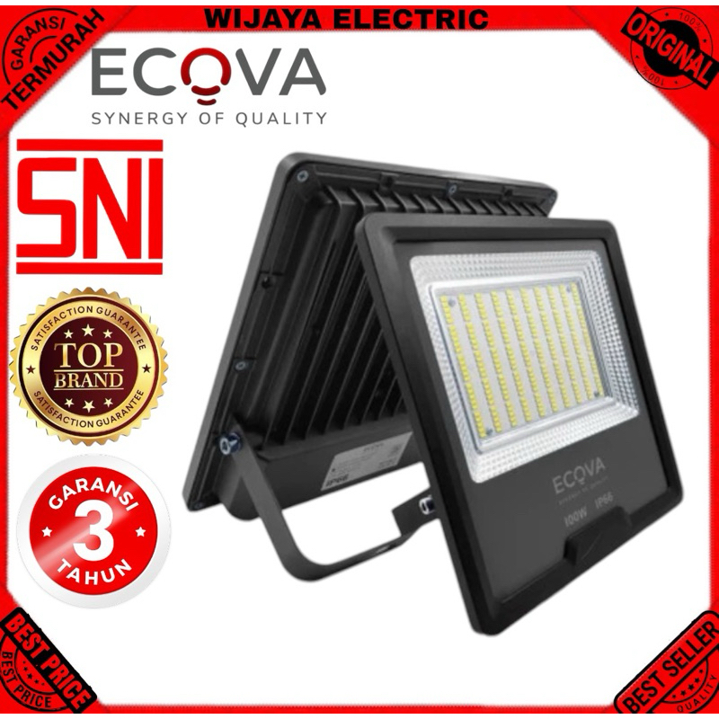 Jual Ecova lampu Tembak Led Lampu sorot 100 watt Cahaya putih | Shopee Indonesia