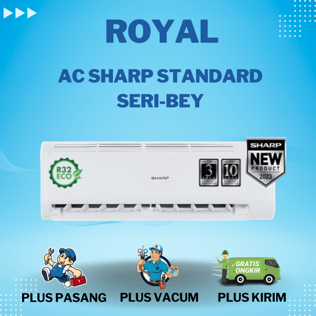 Jual AC 3/4 PK SHARP AH-A7BEY PLUS PASANG | Shopee Indonesia