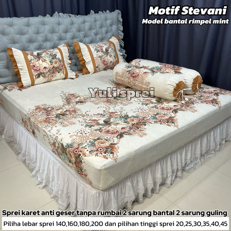 Jual sprei karet anti geser bahan katun, tanpa rimpel (tanpa rumbai ...