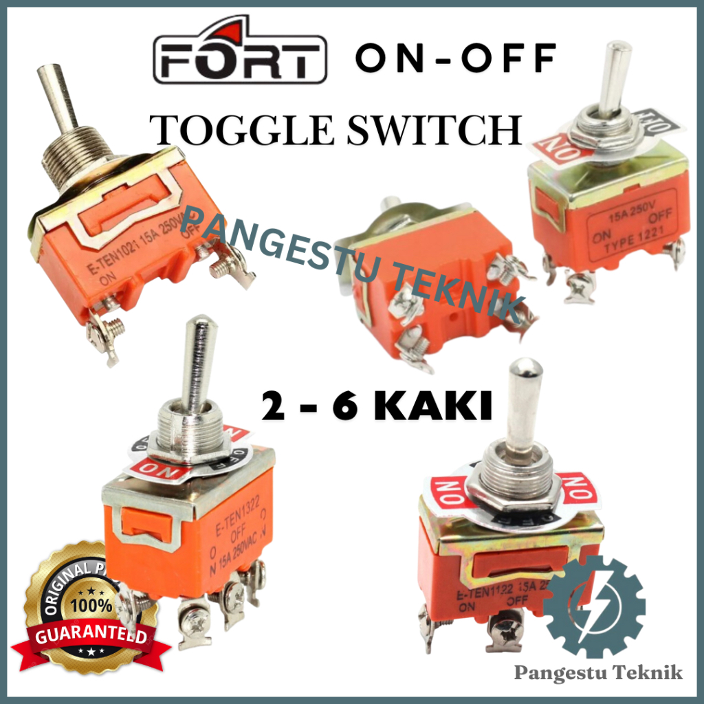 Jual FORT Toggle Switch 2 3 4 6 Kaki 15 Ampere / Saklar Switch ON OFF ...