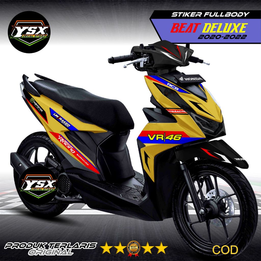 Jual Decal Beat Deluxe Stiker fullbody Desain Racing Kode DP | Shopee ...
