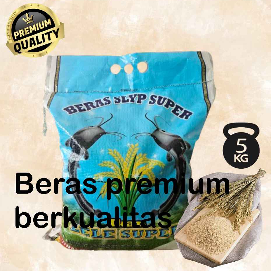 Jual Beras premium pulen berkualitas merek ROJO LELE 5KG/Liter | Shopee Indonesia