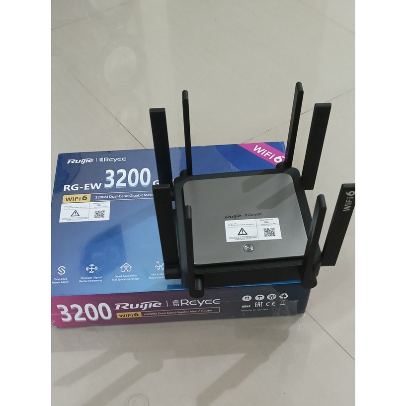 Jual Ruijie RG-EW3200GX-PRO 3200M Wi-Fi 6 Gigabit Router Dual-band Mesh ...