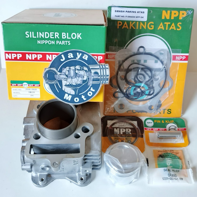 Jual Paketan blok seher cylinder boring set piston kit seher paket Smash Lama Smash New 110 Plus ...