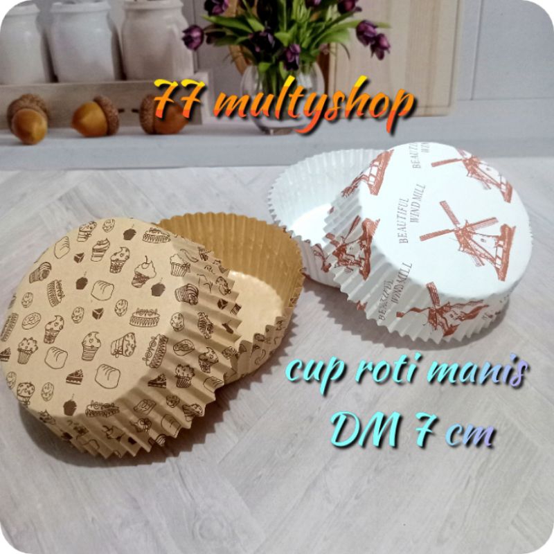 Jual Cup Roti Manis LAMINASI Bulat DM 7 cm Tinghi 3 cm ( isi 100 pcs ...