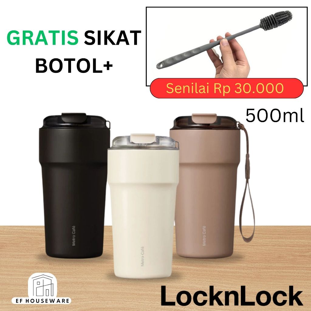 Jual LocknLock Metro Cafe Tumbler 500ML LHC4357 | Shopee Indonesia
