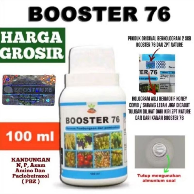 Jual Pupuk BOOSTER 76 Kemasan 100 ml/ Pupuk Pelebat, Pembesar ...