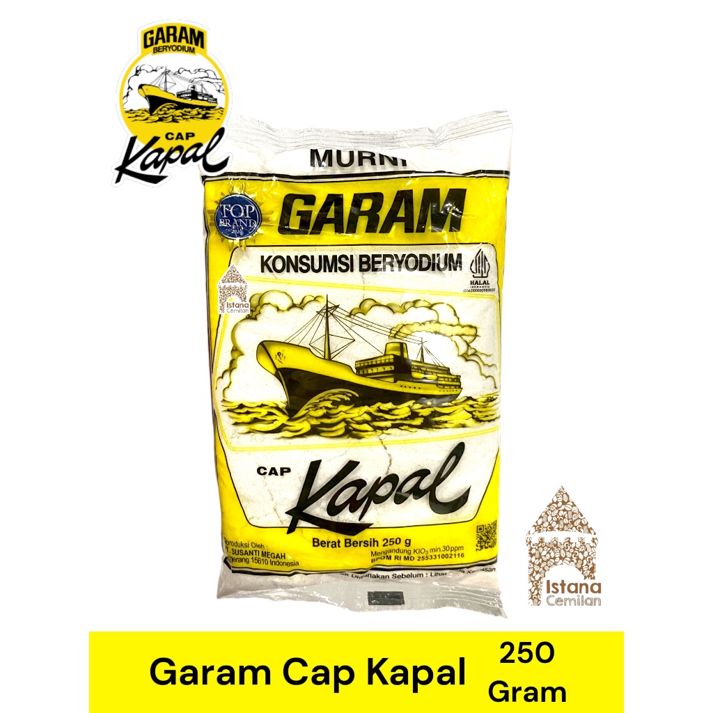 Jual Garam Cap Kapal Beryodium 250 Gram | Shopee Indonesia