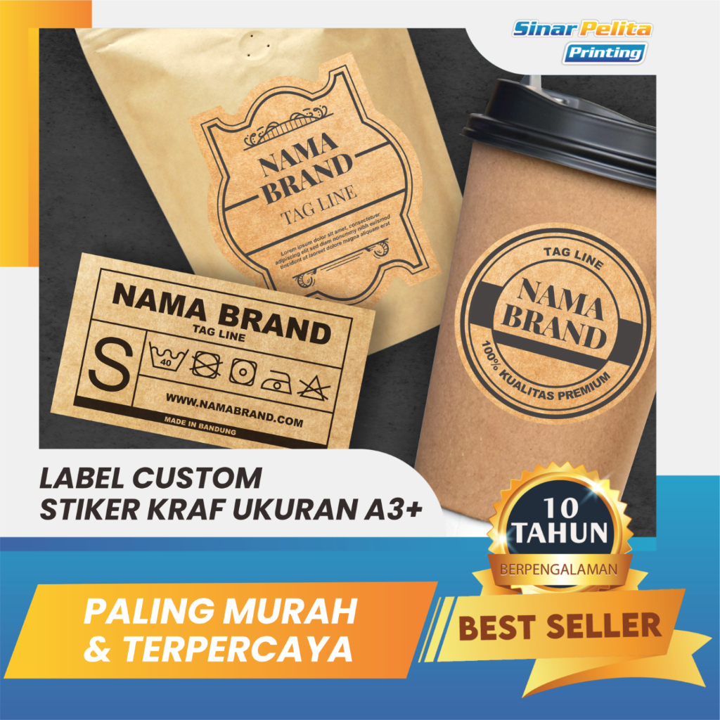 Jual Sticker Label Kraft | Stiker Kraft Custom | Sticker Label Custom ...