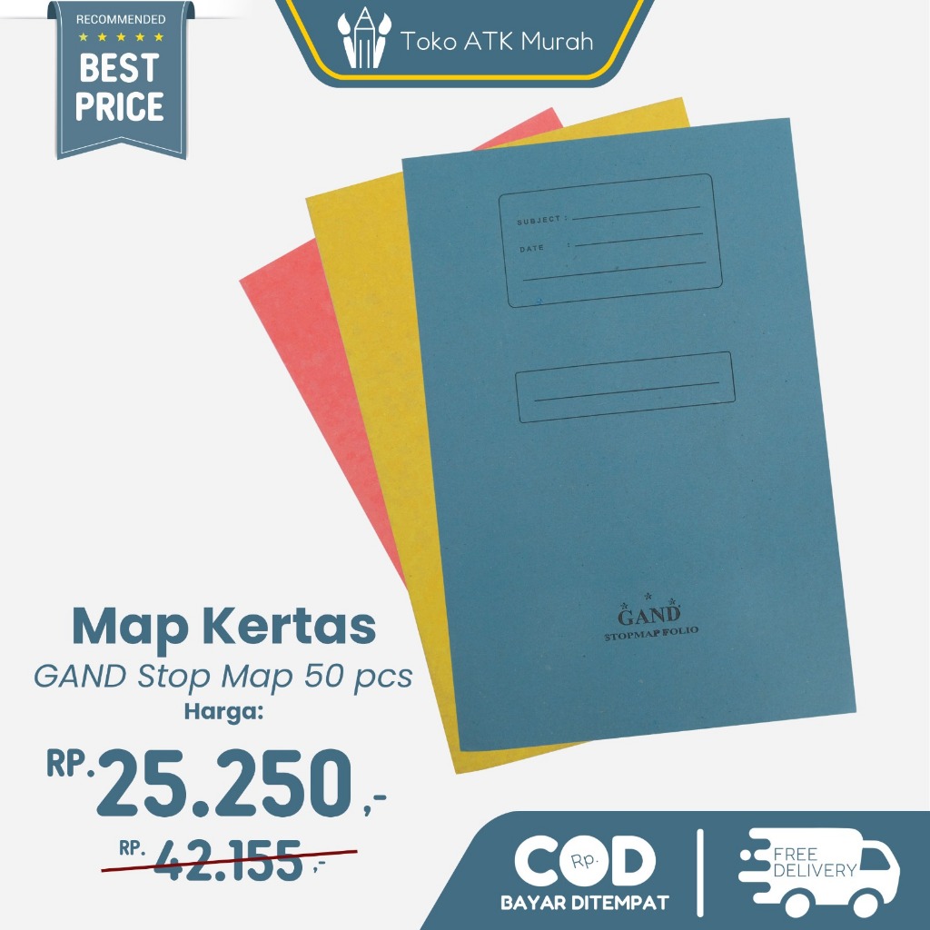 Jual Map Kertas File Dokumen GAND Stop Map - Stopmap Folio 5002 (50 pcs ...